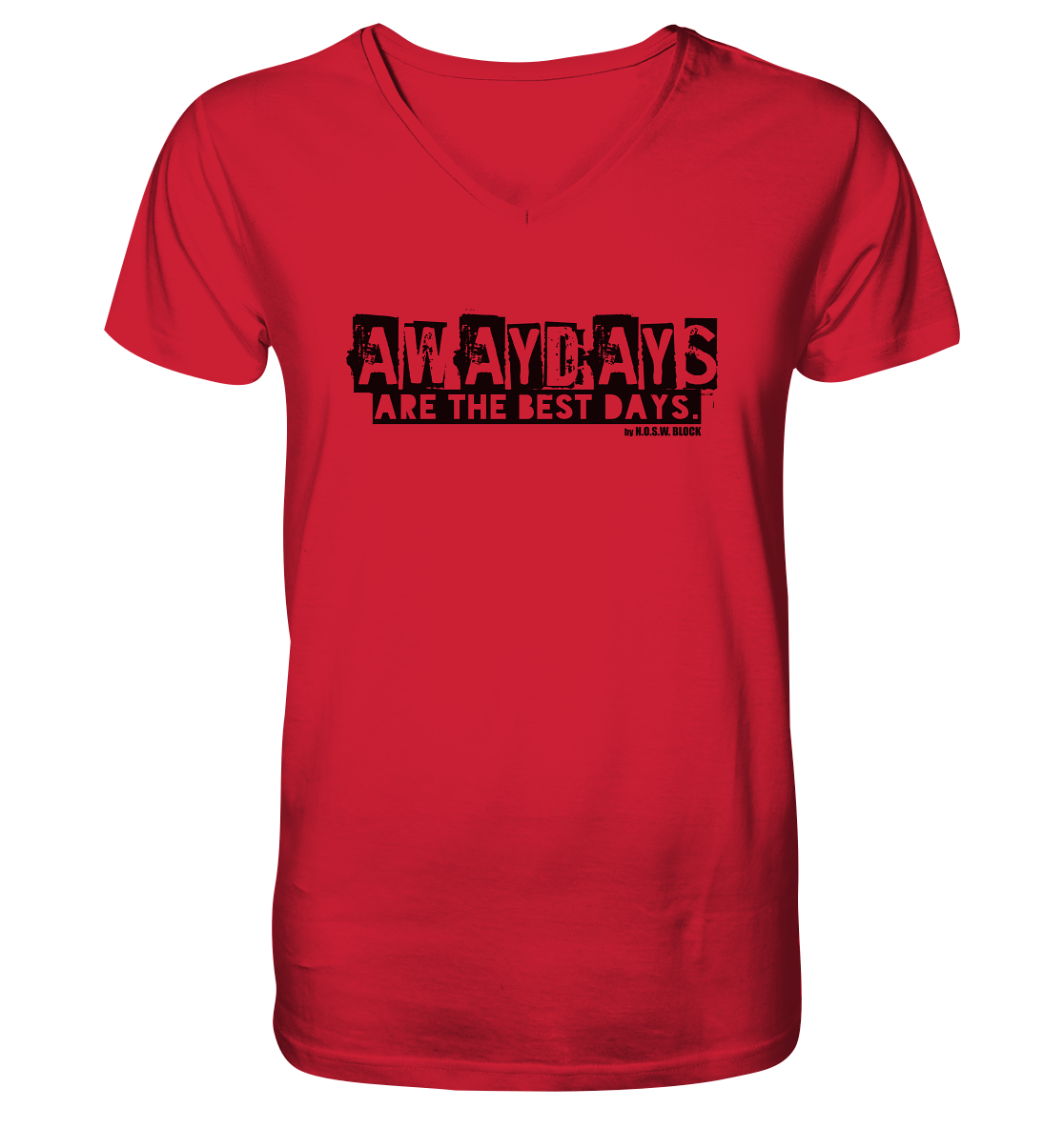 Fanblock Shirt "AWAYDAYS ARE THE BEST DAYS." Männer Organic V-Neck T-S ...